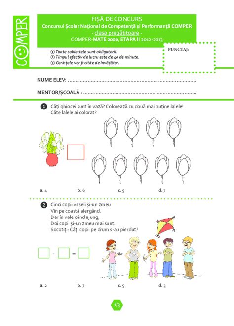 Comper Clasa Pregatitoare Romana Pdf