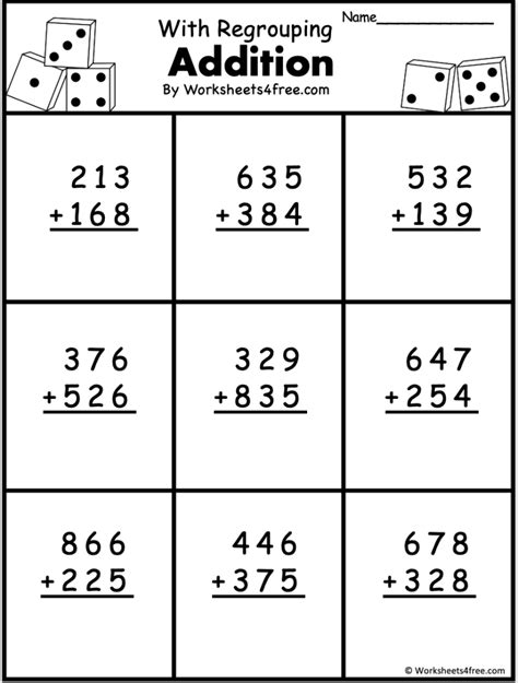3 Digit Addition And Subtraction With Regrouping Worksheet Easel Ready