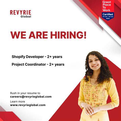Revyrie Global On Linkedin Shopify Shopifyplus Shopifyexpert Ecommerce Shopifyjobs