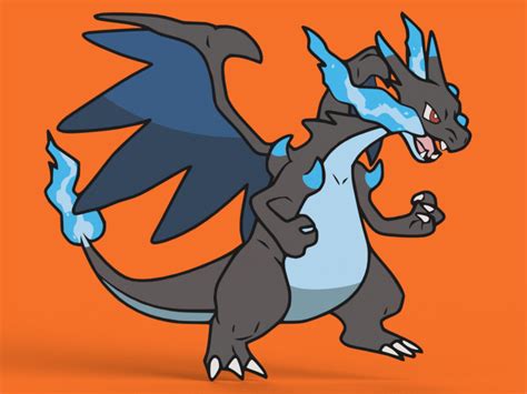 Mega Charizard Drawing With Colour
