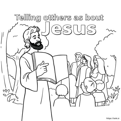 Compartiendo A Jesús Para Colorear