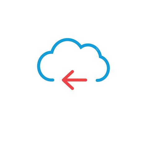 Cloud Backup Icon With Arrow Plain Transfer Technology Vector Plain Transfer Technology Png