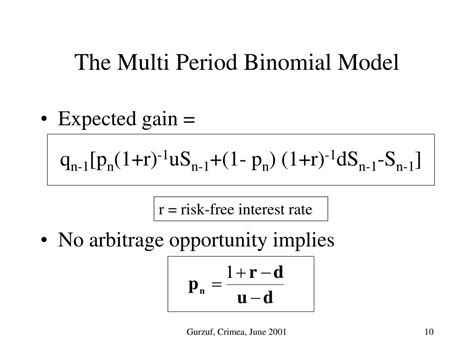 Ppt Option Pricing The Multi Period Binomial Model Powerpoint Presentation Id 3303407