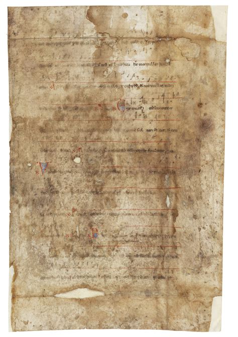 Beneventan Neumes A Leaf From An Antiphonal In Latin Manuscript On