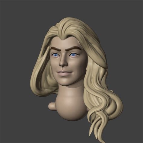 Generic Female Head C Long Hair