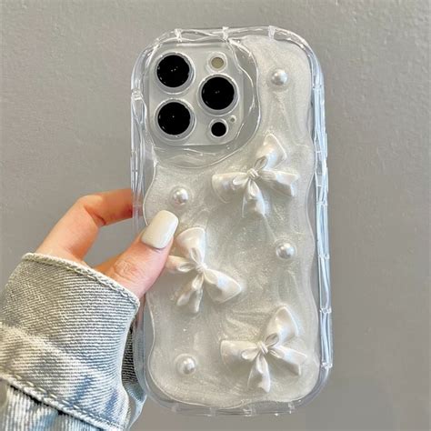 리본 진주 크리스탈 물결 폰줄 세트 케이스 에이블리