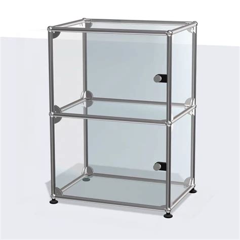 Translucent Glass Curio Cabinet Enclosed Cabinet Cubitac 20l X 14w X 275h Display Stands