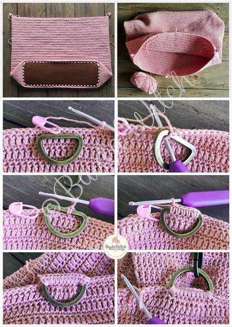 Diy Virkad Rosa Väska I Catania Bautawitch Rosa Väska Virkade Handväskor Virka Väska Mönster