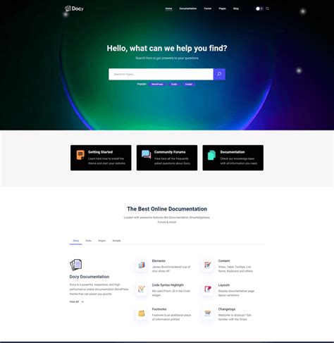 Docy Knowledge Base Documentation Wordpress Theme