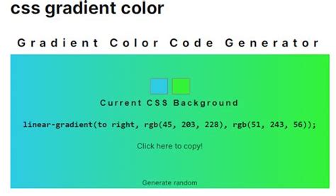 Css Gradient Color Generator