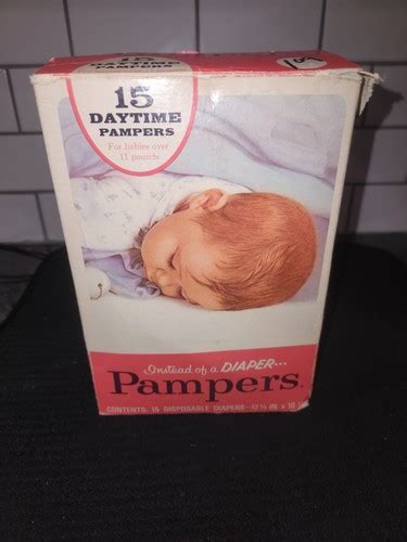 Vintage Diapers Pampers 15 Count Original Box Small Rip In Box Ebay