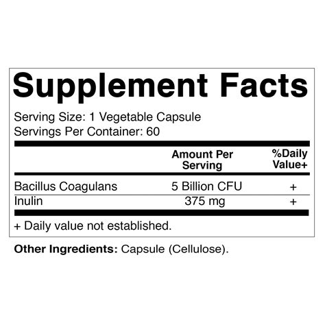 Bacillus Coagulans 5 B 60 Veg Capsules Vitamatic