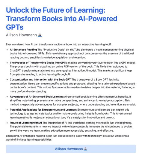 Unlock The Future Of Learning Transform Books Into Ai Powered Gpts Read This Post And More On