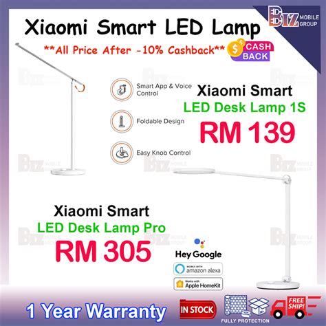 Xiaomi Smart LED Desk Lamp 1S Smart LED Desk Lamp Pro Original Malaysia Set Voice Control