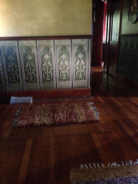 Lincrusta Gothic Dado 1964 Hanged In Kitchen To Form Wainscot