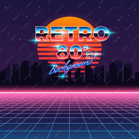 1980s Neon Background