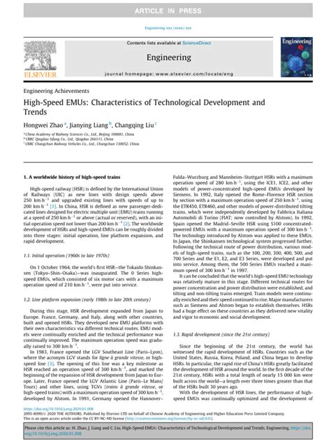 high speed emus characteristics of technological d pdf high speed