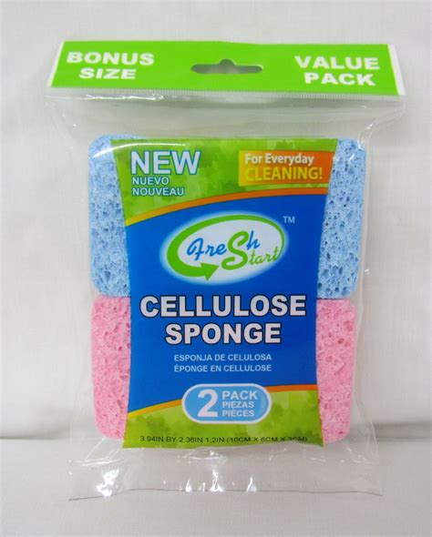 Point Guard Marketing 2 Pk Cellulose Sponge W Scrubber