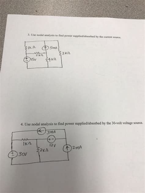 Solved Use Nodal Analysis To Find Power Supplied Absorbed By Chegg