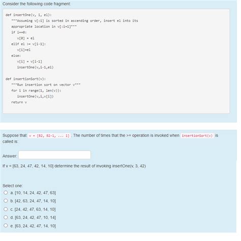 Solved Consider The Following Code Fragment Def