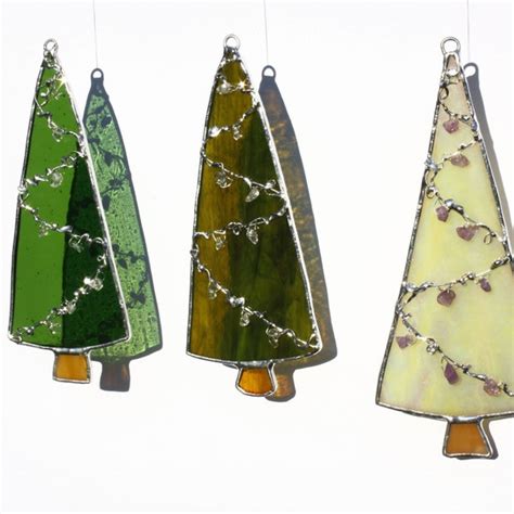 Stained Glass Tree Ornaments Etsy
