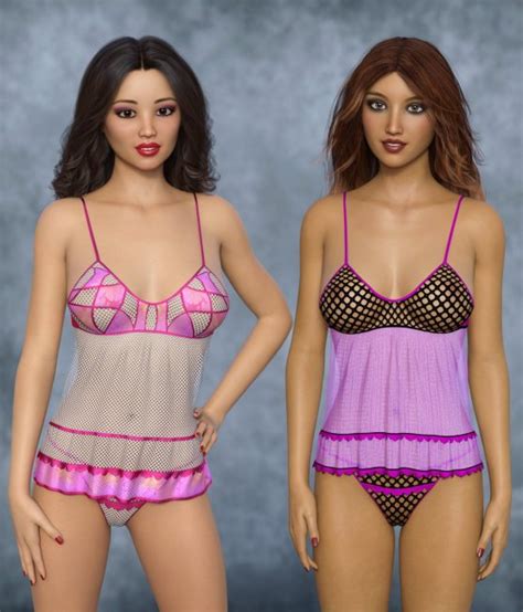 Teasing Textures For Flirty Girl Lingerie 3d Models For Daz Studio