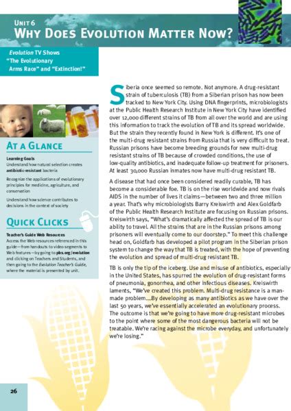 Why Does Evolution Matter Now Lesson Plan For 9th 12th Grade