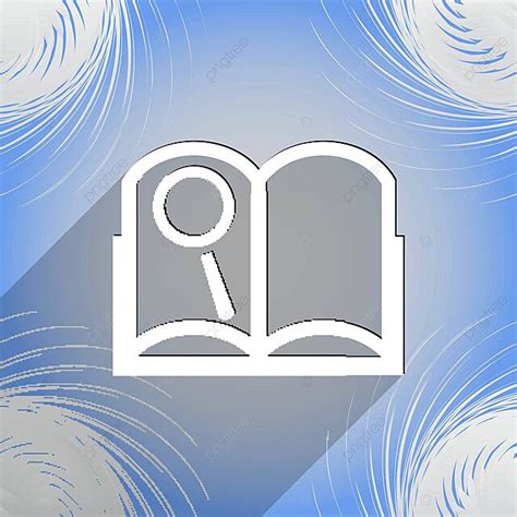 Modern Open Book Icon With Long Shadow Book Token Study Vector Template