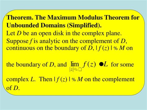 Ppt Liouvilles Theorem And The Maximum Modulus Theorem Powerpoint