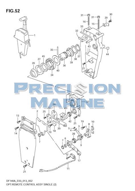 Opt Remote Control Assy Single 2 41844 Precision Marine