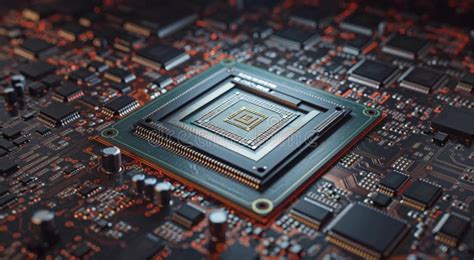 Advanced Microprocessor Technology Close Up Circuit Board Stock Footage