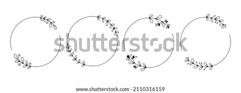 Collection Geometric Vector Floral Frames Borders Stock Vector Royalty