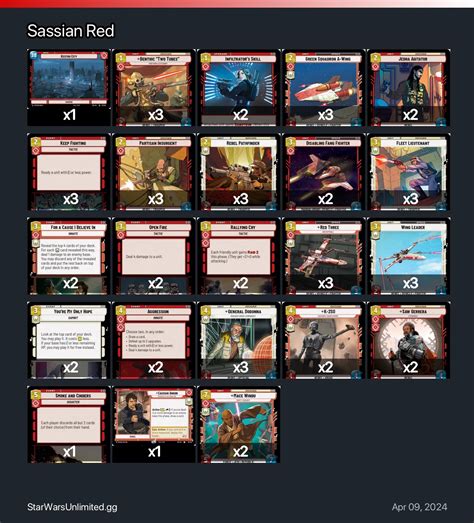 Sassian Red Star Wars Unlimited Swu Tcg