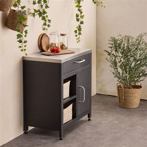 Cuisine Extérieure Acier 1 Tiroir Et 1 Porte L80cm L Sweeek