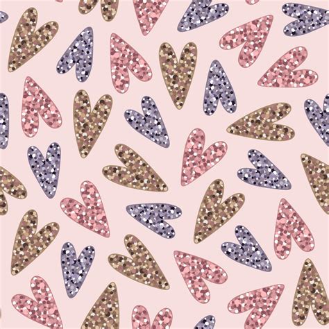 Glitter Hearts Pattern 7581569 Vector Art At Vecteezy