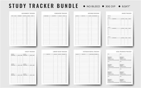 Premium Vector Study Essential Pack Bundle Template Study Planner