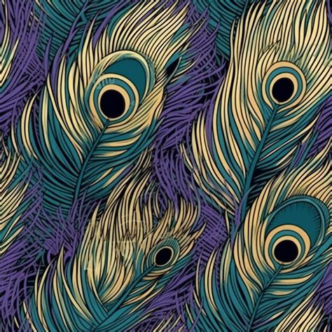 Premium Ai Image Peacock Feathers Pattern