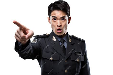 Premium Photo The Expressive Communication Style Of An Assertive Asian Man In Uniform
