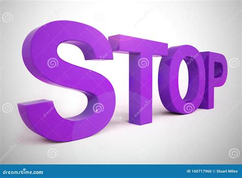 Stop Concept Icon Means Hold Quit Or Cease 3d Illustration Stock