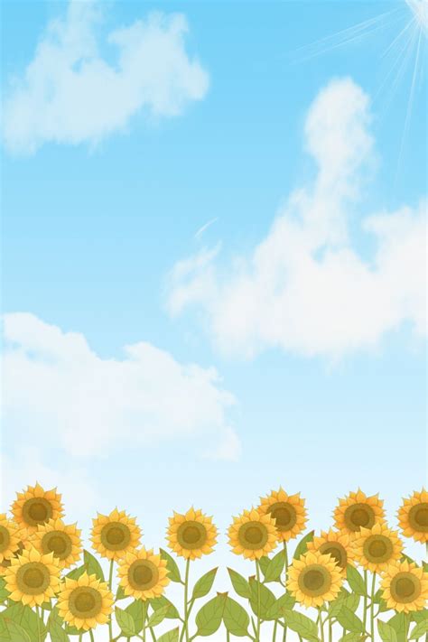 Cartoon Sunflower Wallpapers Wallpaper Cave