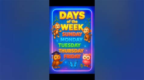 Days Of The Week In English Sunday To Saturday” Youtube