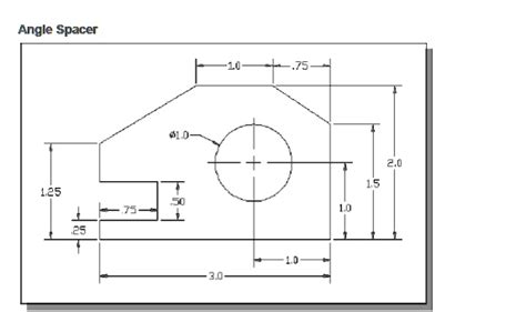 Do It In Autocad And Explain All Steps Angle Spacer 1 20 125 15 50