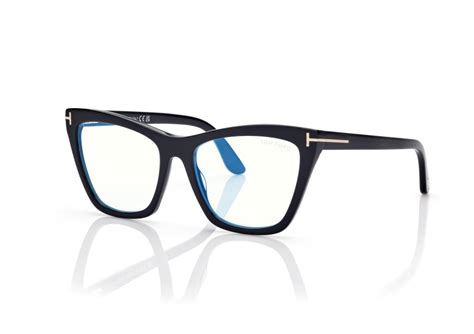Blue Block Cat Eye Opticals With Clip On Sunglasses Tom Ford Uk