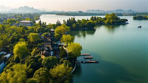 Premium Photo Panoramic View Of West Lake Xihu District Hangzhou