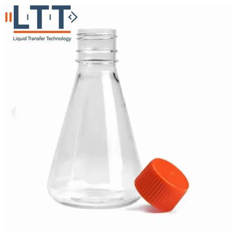 Lab Erlenmeyer Conical Flask 500ml Baffled Erlenmeyer Flask For Cell Culture With Scale