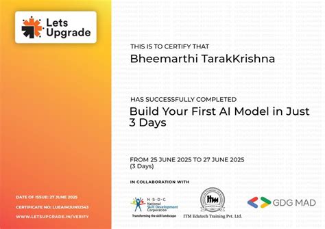 Ai Machinelearning Learningjourney Letsupgrade Keepbuilding