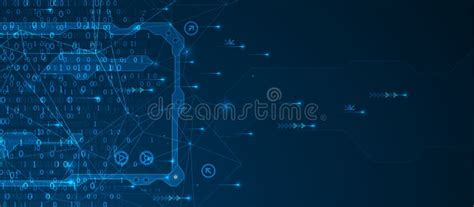 Technology Background Big Data Concept Binary Computer Code Vector Illustration Stock Vector