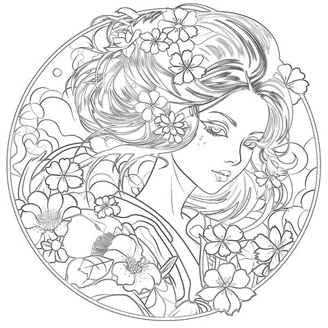Anime Girl Coloring Pages For Adults 2025