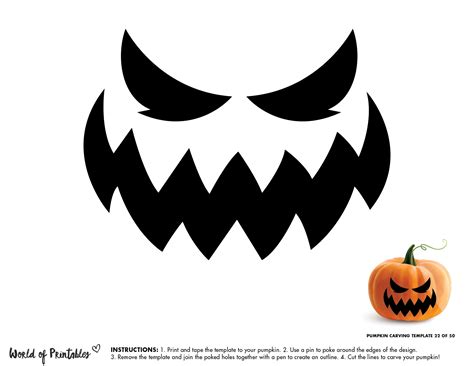 Scary Pumpkin Face Stencils Printable Free Printable