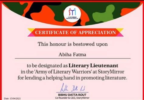 Abiha Fatma On Linkedin Hello Folks Bliss For Storymirror Giving Me The Certificate Of